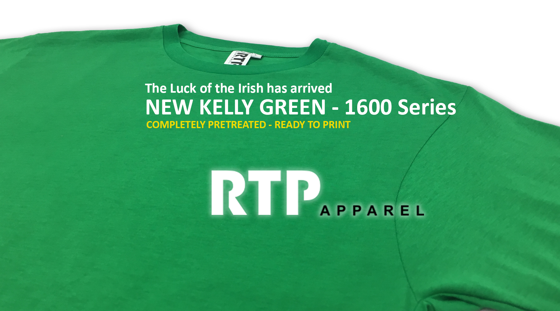 New Kelly Green Ready To Print Shirt Now Available – RTP Apparel